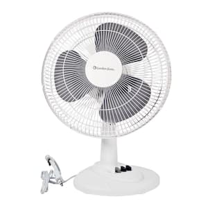Comfort Zone 12 in. Black Oscillating Table Fan with Adjustable Tilt ...