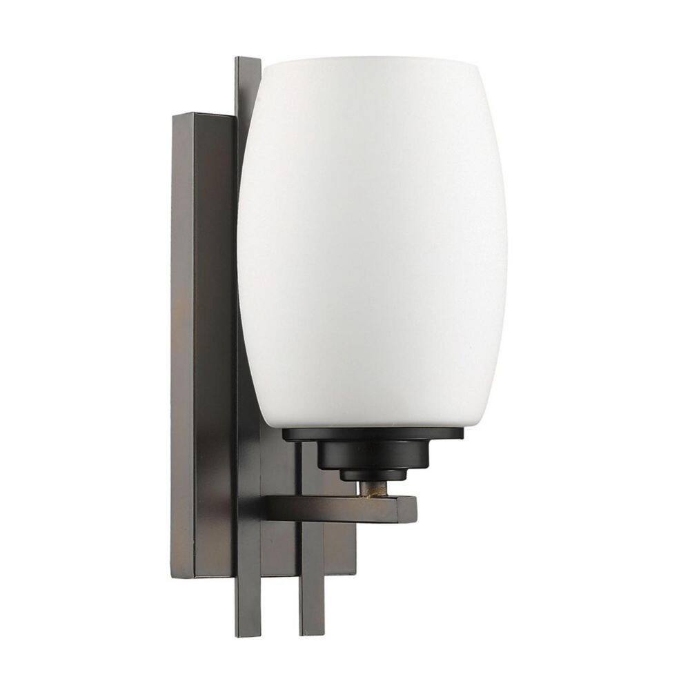 HomeRoots 11.5 in. White Indoor Hardwired Sconce with No Bulbs Included ...