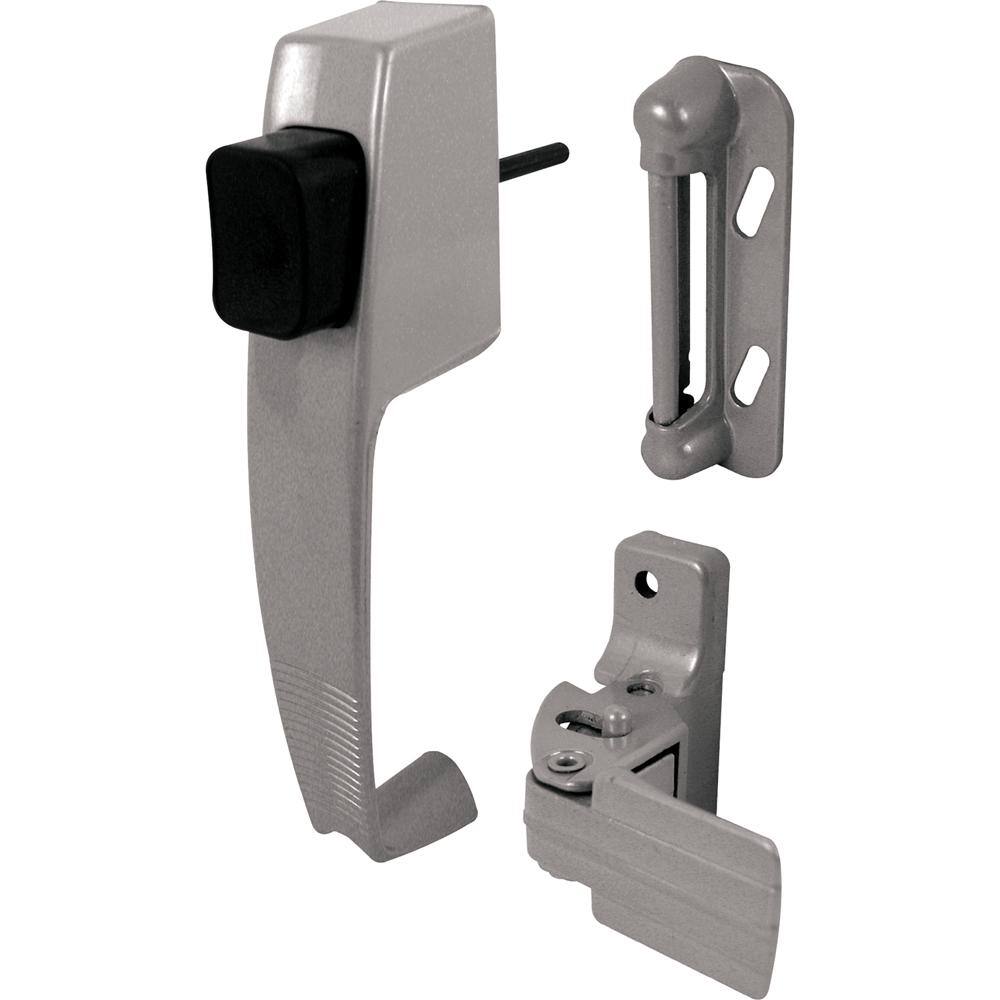 Prime-Line Aluminum Push Button Latch with Tie Down K 5070 - The Home Depot