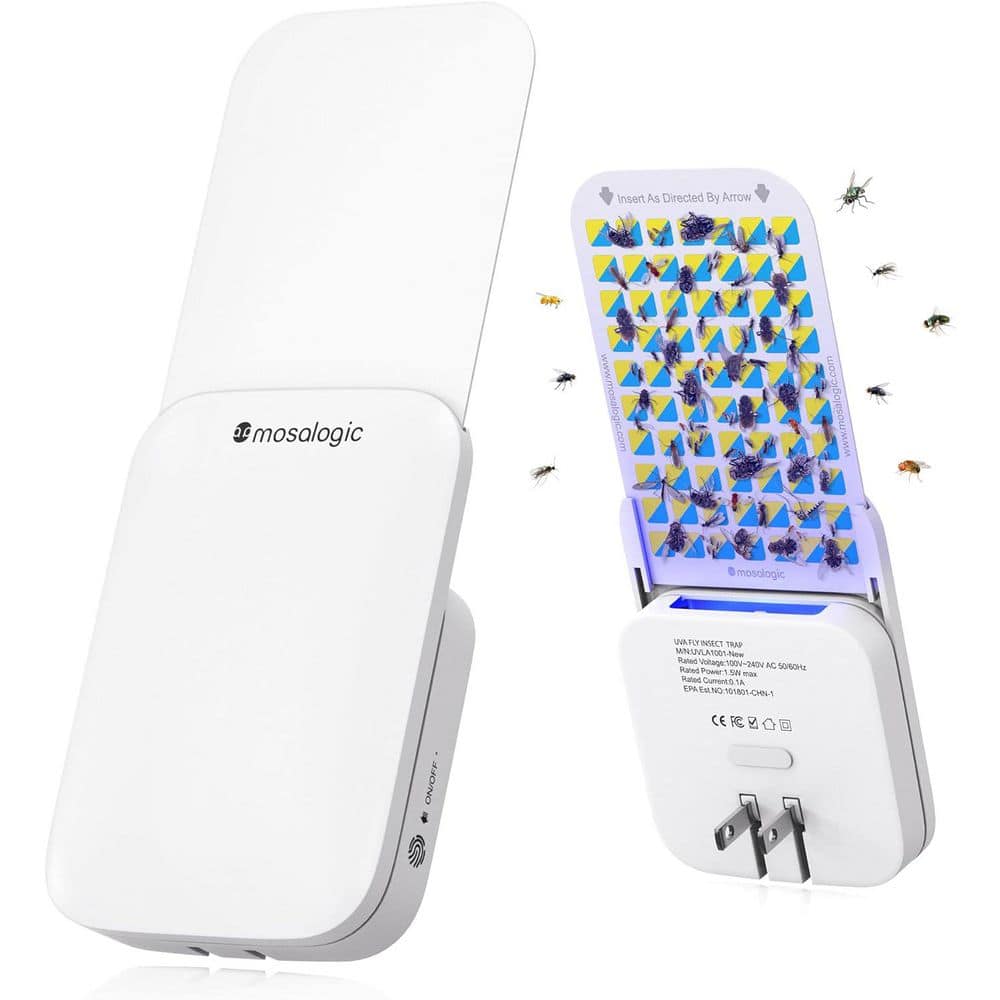 UVA Flying Insect Trap-Indoor Mosquito, Gnat & Moth Catcher with Dual ...