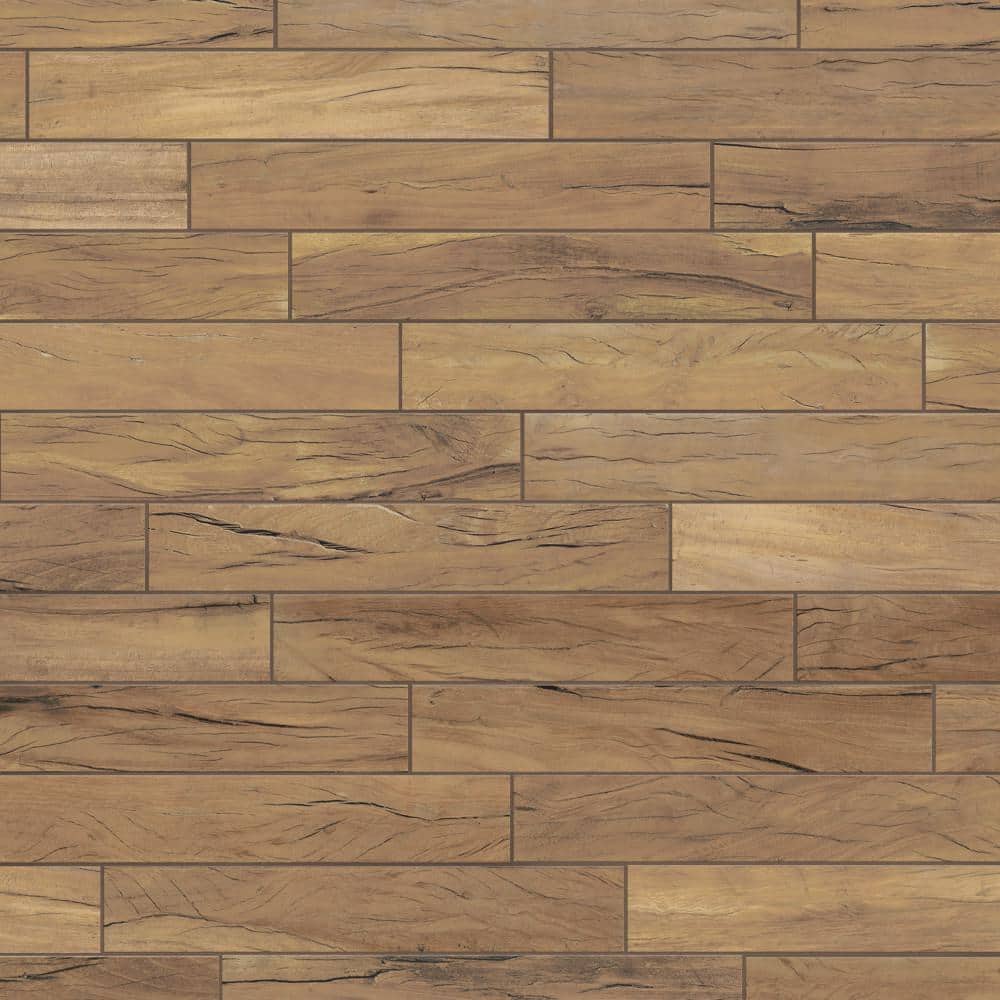 Merola Tile Kings Forest Natural 3 in. x 8-7/8 in. Ceramic Floor and ...