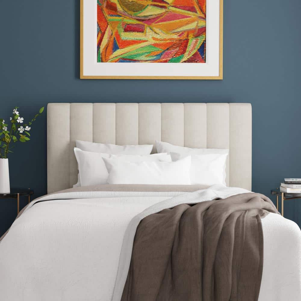 Hillsdale Furniture Crestone Upholstered Full/Queen Headboard, Cream ...