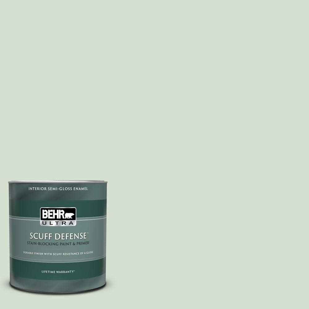 BEHR ULTRA 1 qt. #S400-2 Comforting Green Extra Durable Semi-Gloss ...