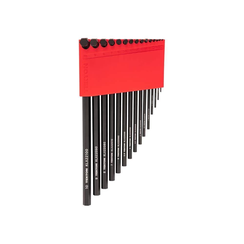 TEKTON Flat End Hex L-Key Set with Holder, 15-Piece (1.3-10 mm ...