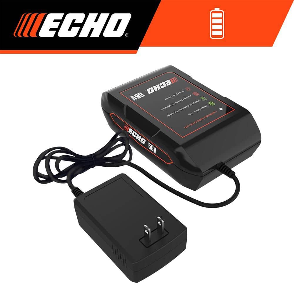 ECHO 56V Battery System Compact Top Mount 1-Amp Battery Charger with On-Board LED Diagnostics ...