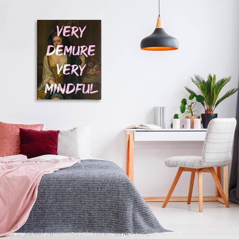 Stupell Industries Very Demure and Mindful Classic by Lil' Rue Unframed ...