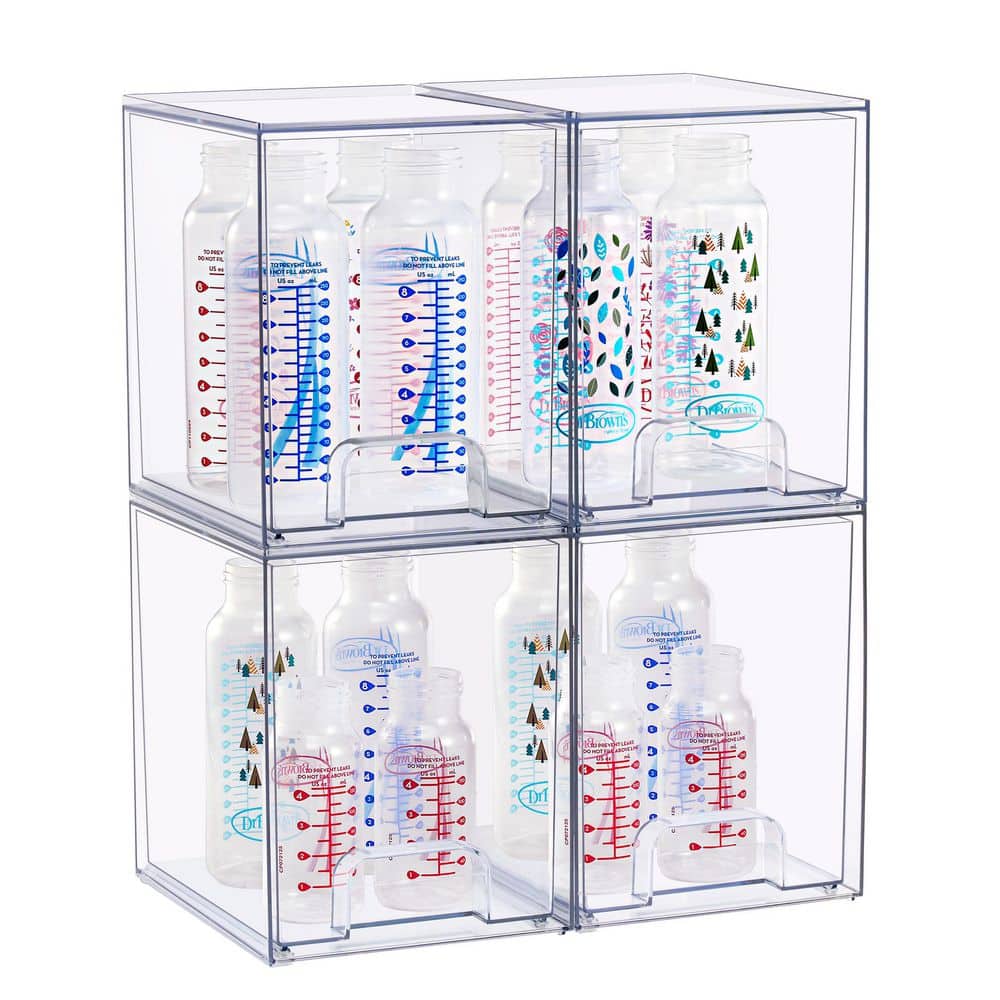 Sorbus Clear Acrylic Pull-Out Organizer, Tall Stackable Storage Drawers ...
