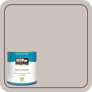 BEHR PREMIUM PLUS 1 gal. #N140-2 Chicago Fog Satin Enamel Low Odor ...