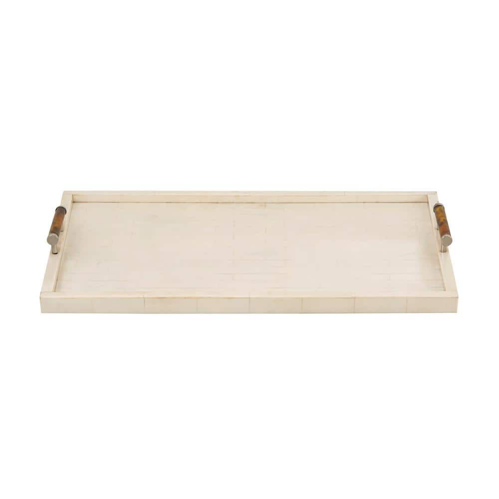 Titan Lighting Parma 24 in. Off White Wood Composite Decorative Tray HD ...