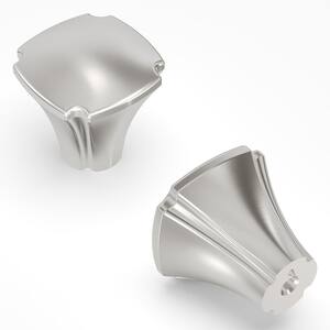 Stone Mill Hardware Bella 1-1/8 in. Satin Nickel Square Cabinet Knob ...