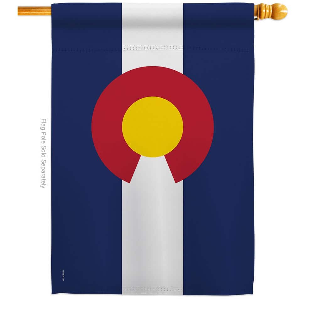 Ornament Collection 2.5 ft. x 4 ft. Polyester Colorado States 2-Sided ...