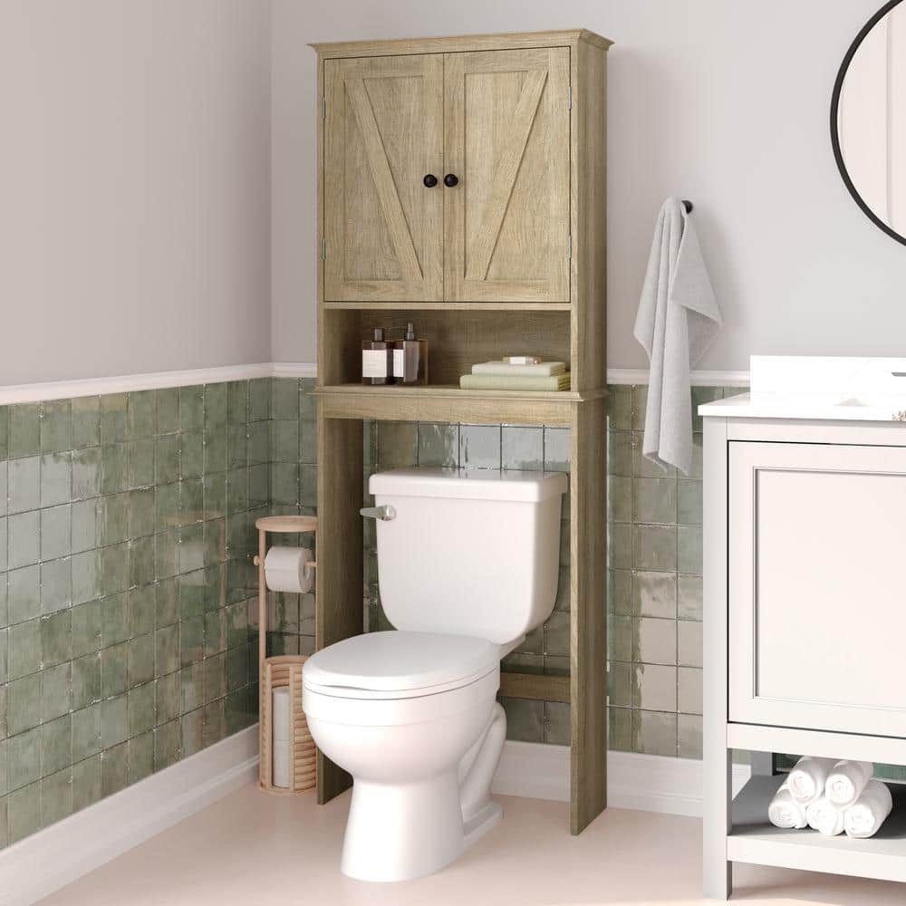 TAYLOR + LOGAN Dulcie 25 in. W x 66 in. H x 9 in. D Brown Over The ...