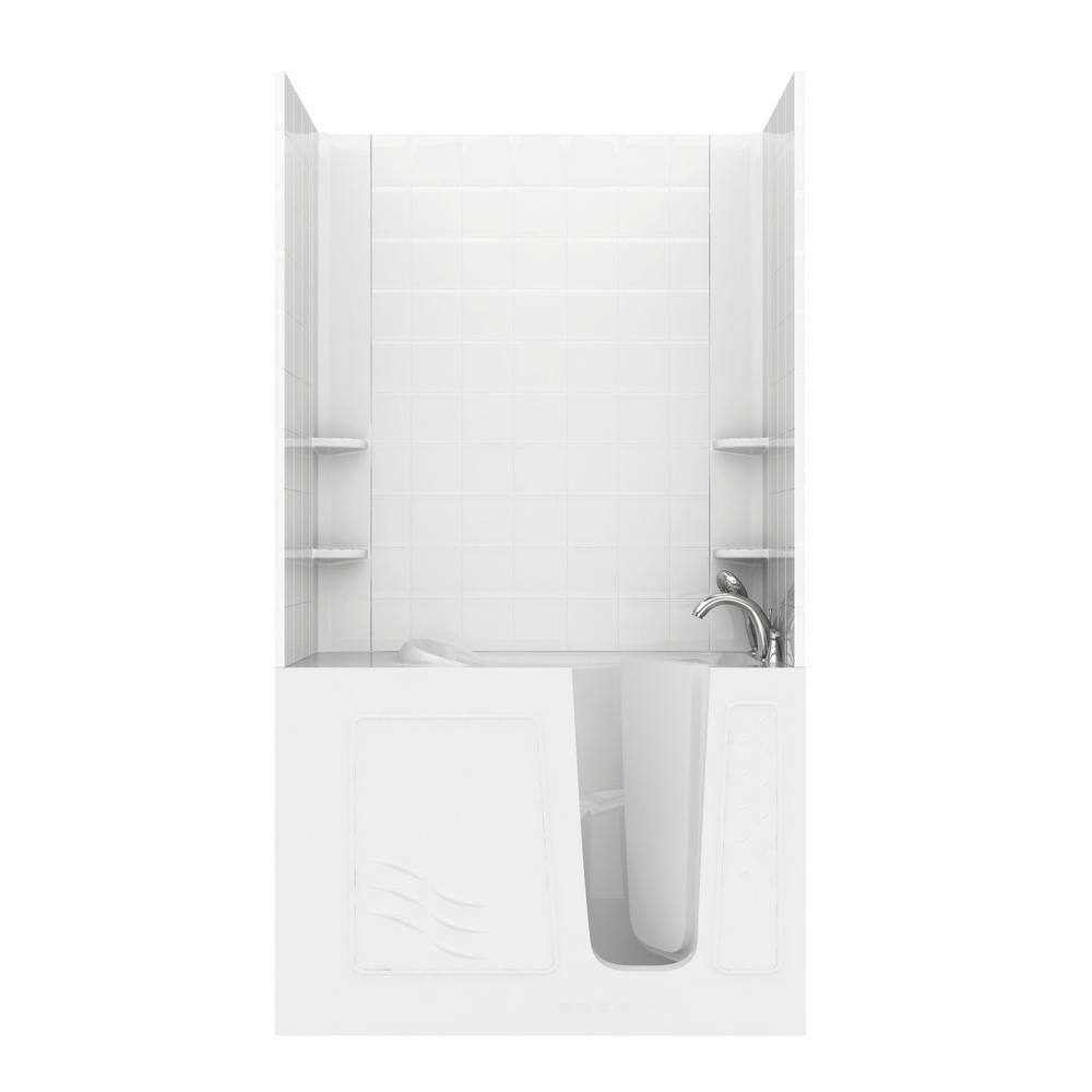 Universal Tubs Rampart 4.5 ft. Walk-in Whirlpool Bathtub with 6 in ...