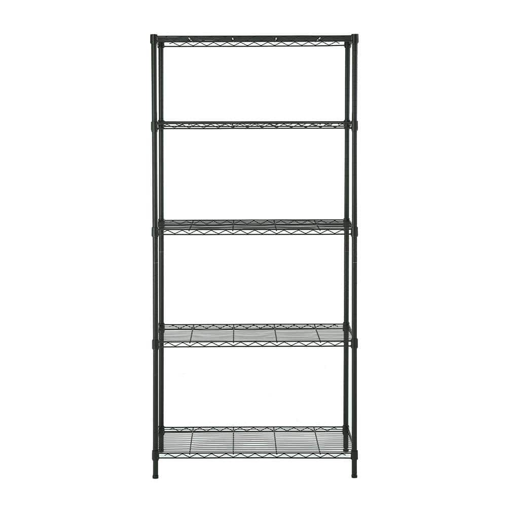 mzg Gray 5-Tier Steel Shelving (11.8 in. x 33.5 in. x 59 in ...