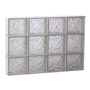 Clearly Secure 34.75 in. x 11.5 in. x 3.125 in. Frameless Ice Pattern ...