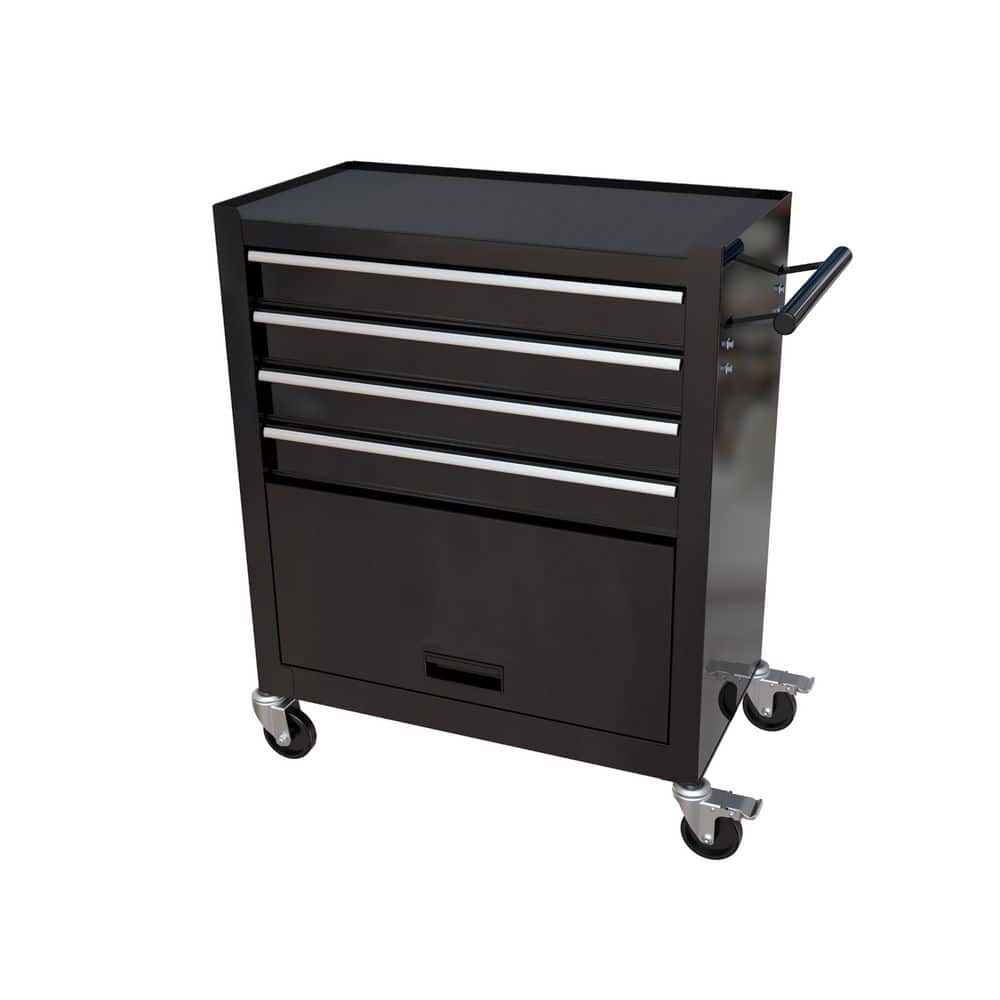Damodpoy 13 in. 4-Drawer Rrolling Tool Box, 24.4 in. with 4-Wheels and ...