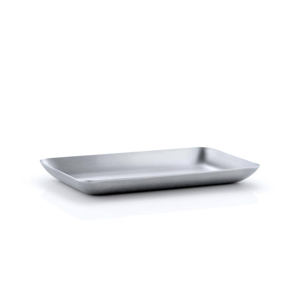 Blomus BASIC 1-Piece Matte Stainless Steel Tray 63610 - The Home Depot