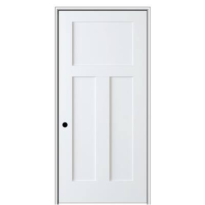 MMI Door Shaker Flat Panel 32 in. x 80 in. Right Hand Solid Core Primed ...