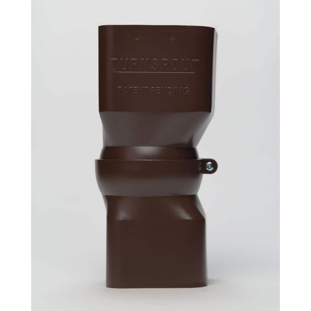 TURNSPOUT Small Brown Plastic Downspouts Connector Gutter Accessory ...
