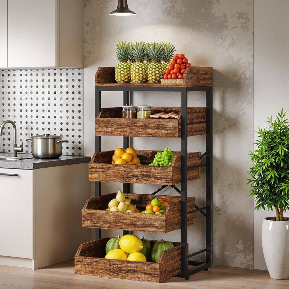TRIBESIGNS WAY TO ORIGIN Bachel Rustic Brown Wood 24 in. x 46 in ...