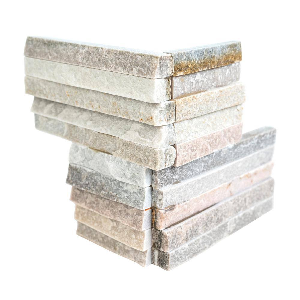 MSI Golden Honey Pencil Ledger Corner 6 in. x 6 in. x 6 in. Splitface ...