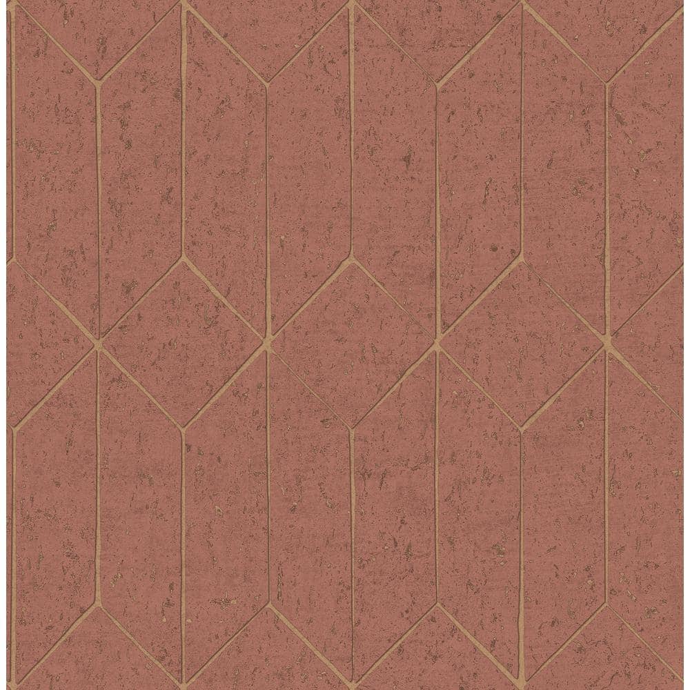 Advantage Hayden Red Concrete Trellis Paper Non-Pasted Textured ...