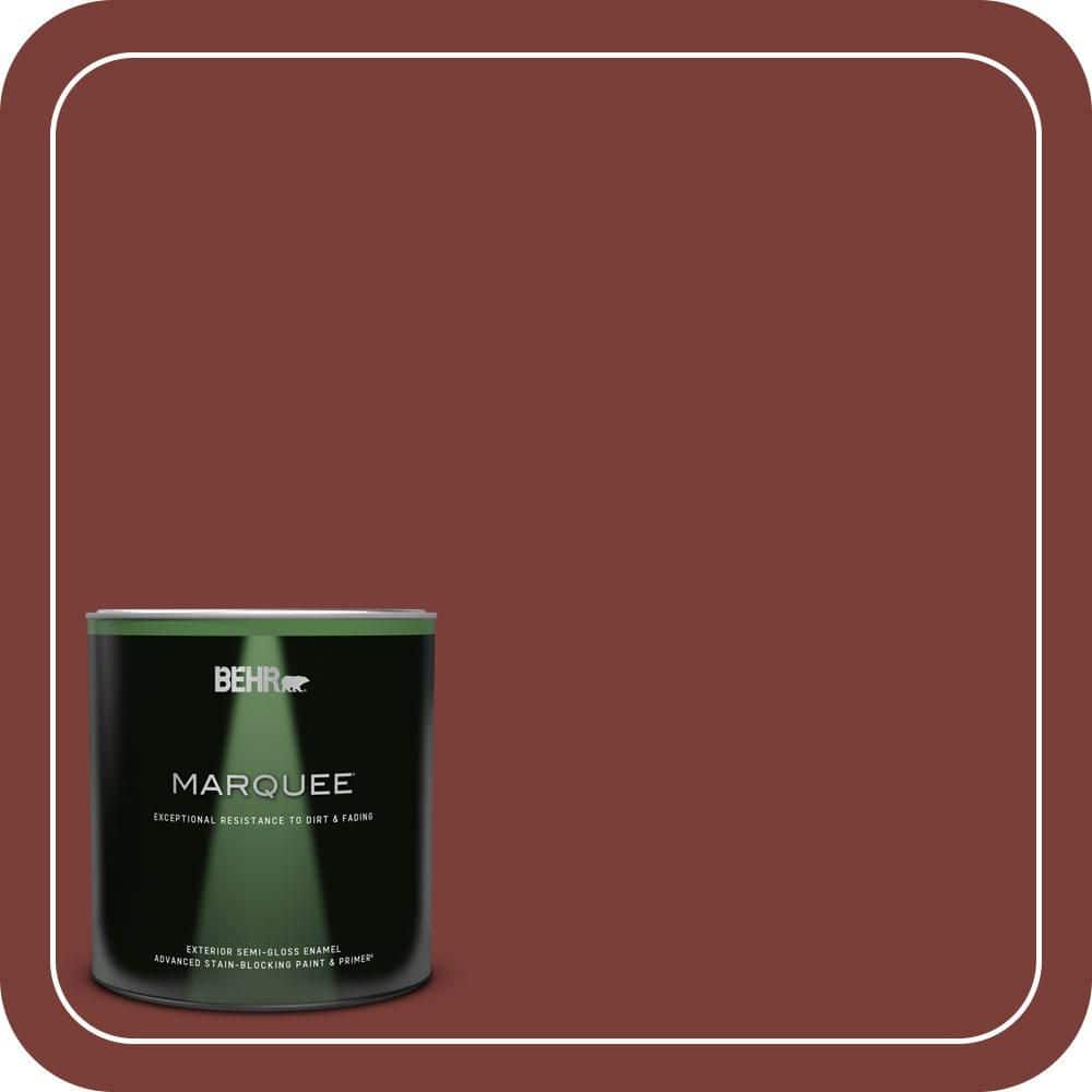 BEHR MARQUEE 1 qt. #PPU2-02 Red Pepper Semi-Gloss Enamel Exterior Paint ...