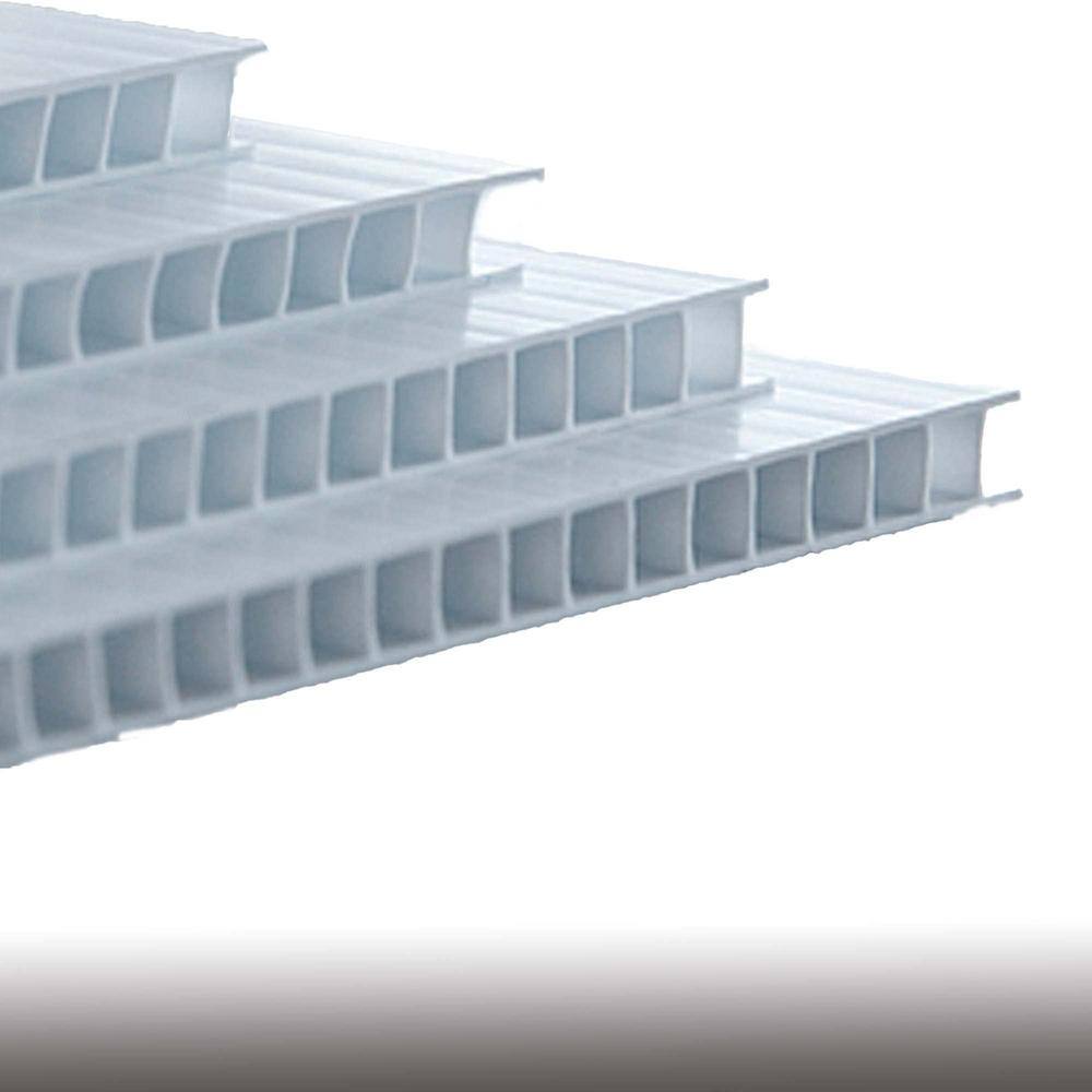 Wellco 36 in. x 72 in. x 0.157 in.(4 mm)Twin Wall Plastic Sheet White ...