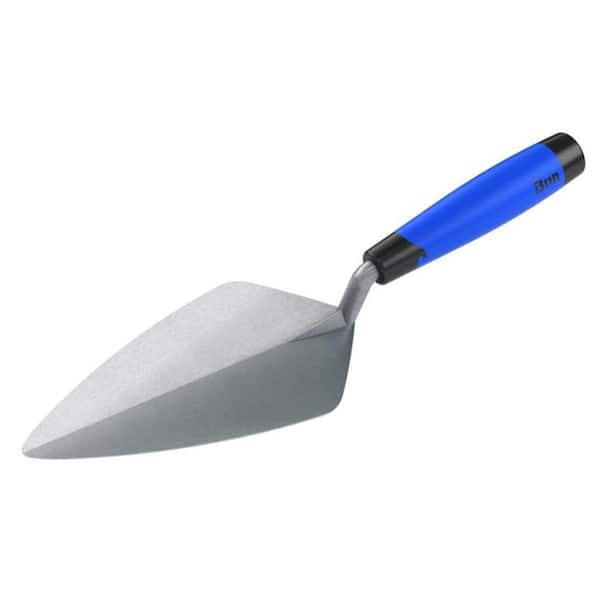 Bon Tool 11 in. Keystone Forged Steel Philadelphia Masonry Brick Trowel with Leather Handle 72 ...