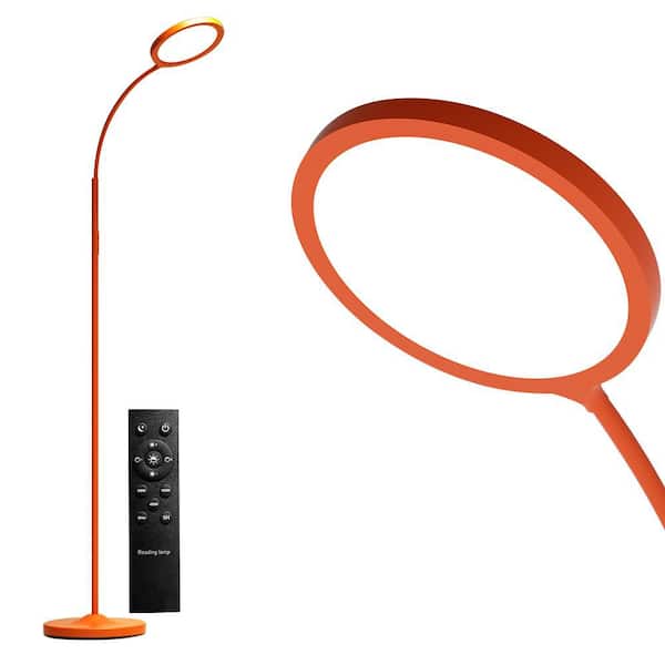 69 in. Orange Super Bright Dimmable LED Standard Floor Lamp Lamp-336 ...