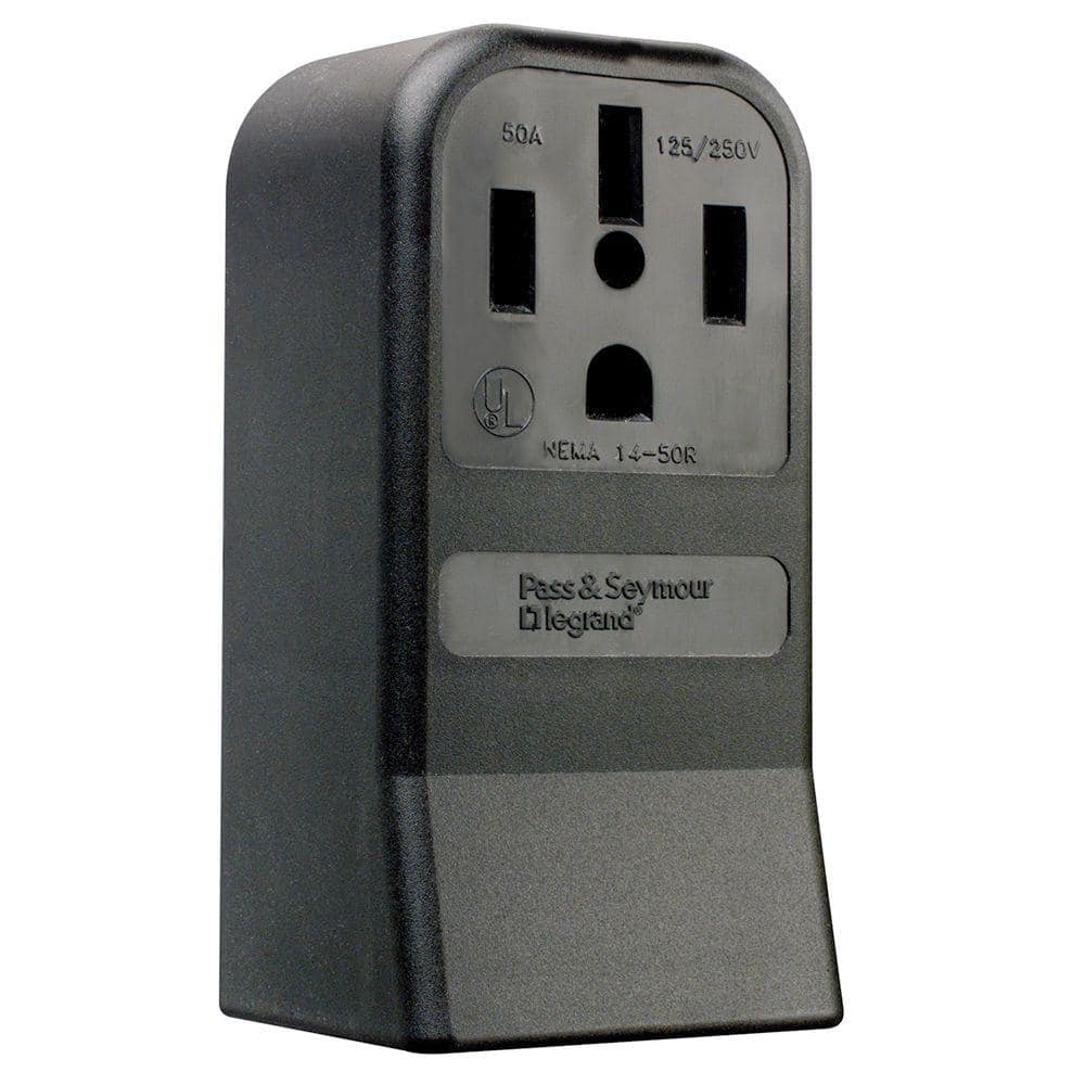 Legrand Pass & Seymour 50 Amp 125/250-Volt NEMA 14-50R Surface Mount ...