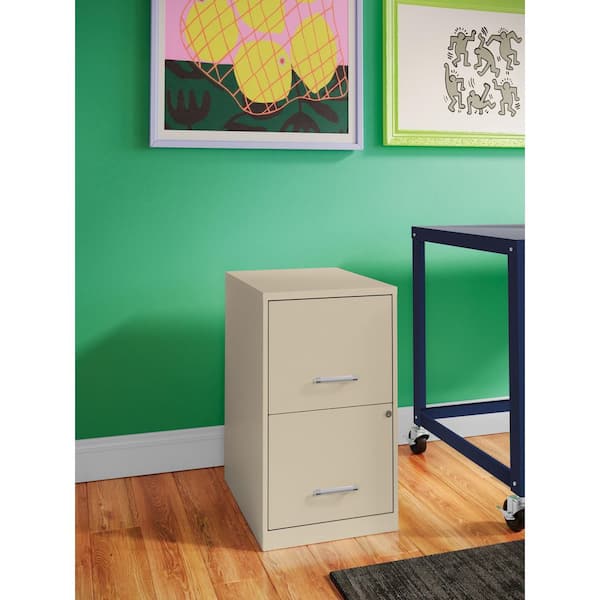 Space Solutions 18 in. D 2-Drawer Metal Letter Width 14.25 in. W ...