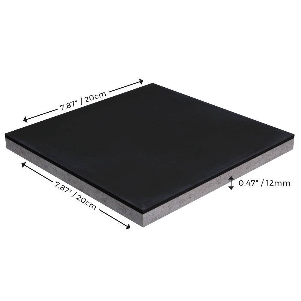 Villa Lagoon Tile Solid Square Black/Matte 8 in. x 8 in. Cement ...