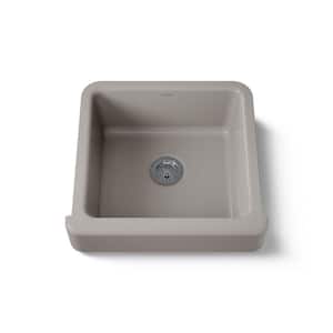 KOHLER Iron Tones Undermount Cast Iron 21 in. Single Bowl Kitchen Sink ...