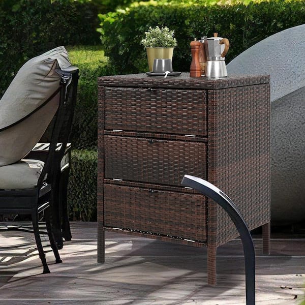 Large Wicker Table Canyon Outdoor Wicker Coffee Table | Outdoor