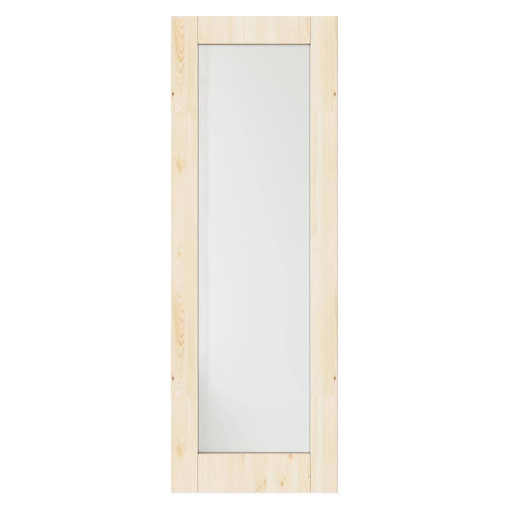 ARK DESIGN 28 in. x 96 in. 1-Lite Unfinished Solid Core Pine Wood ...