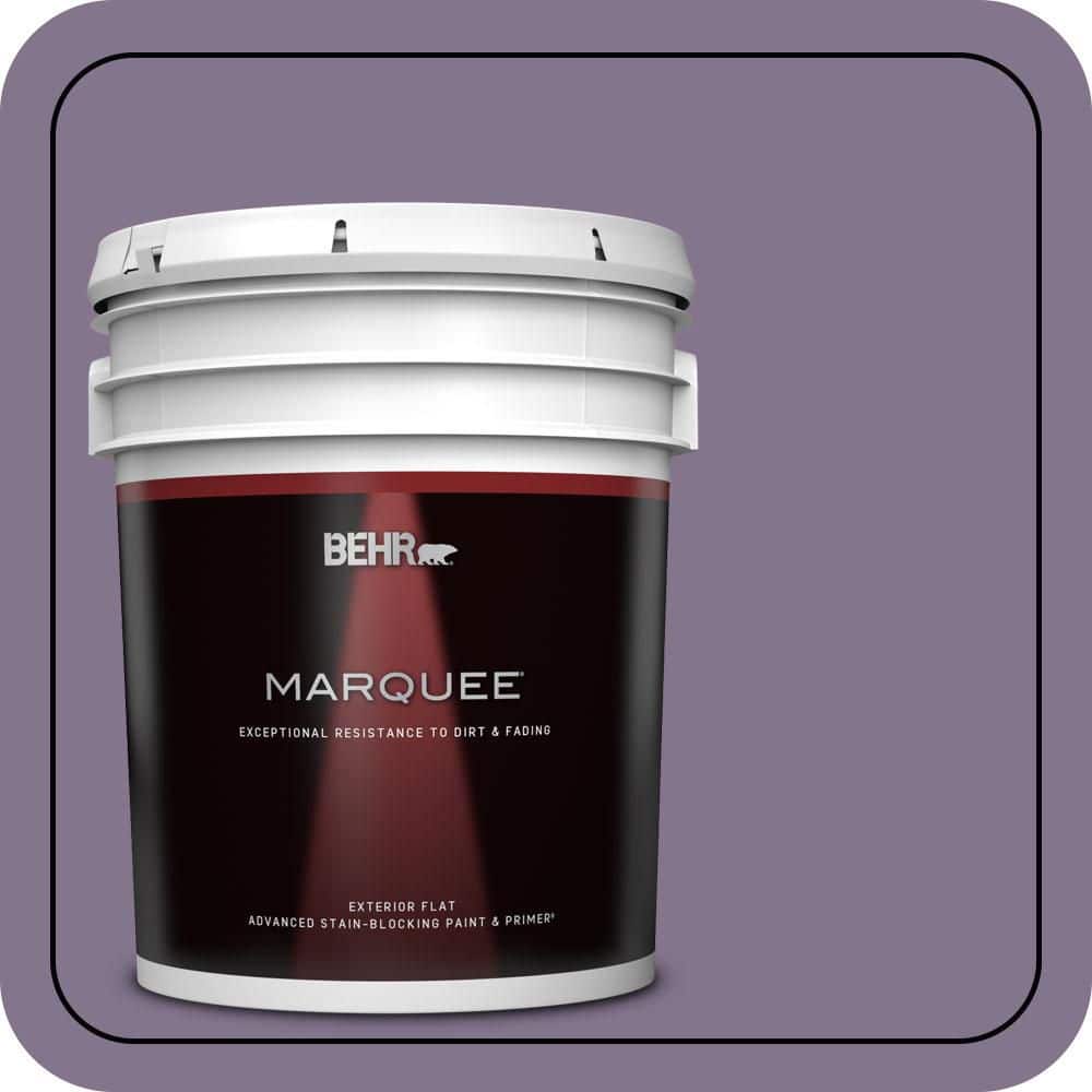 BEHR MARQUEE 5 gal. #S100-5 Purple Potion Flat Exterior Paint & Primer ...