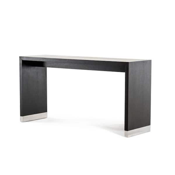 HomeRoots Valerie 71 in. Rectangular Black MDF Writing Desk 284367 ...