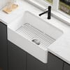 Simple Project 30 in. Undermount Single Bowl Sink White Fireclay ...