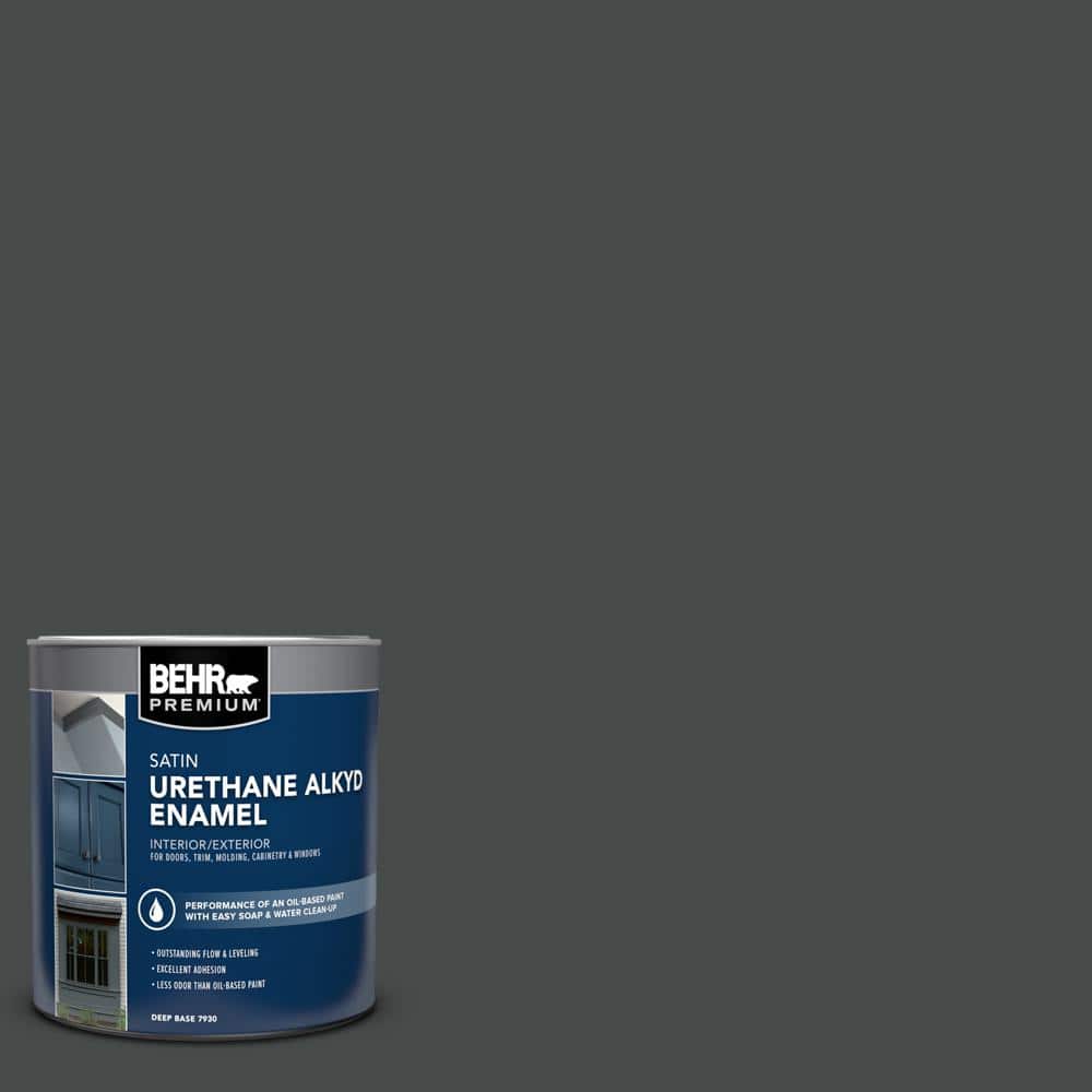 BEHR PREMIUM 1 qt. #N450-7 Astronomical Satin Enamel Urethane Alkyd ...