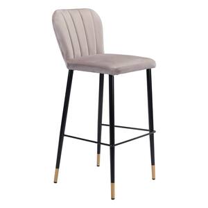 ZUO Prima Bar Chair Dark Blue & Gold 101813 - The Home Depot