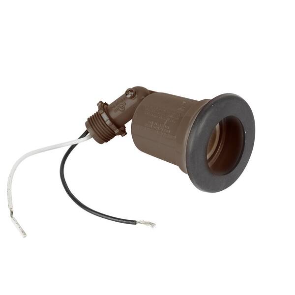 Halex 1/2 in. Aluminum Bronze Weatherproof Mini Flood Lamp Holder ...