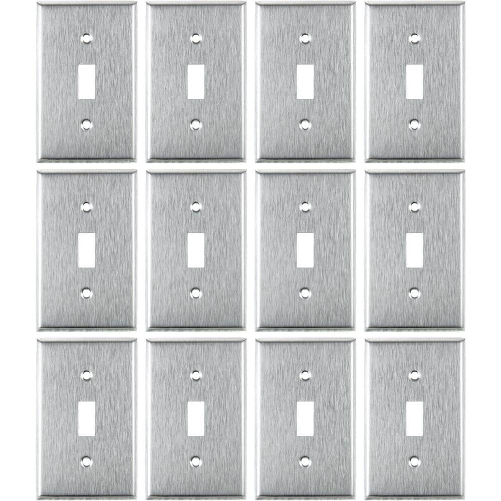 Sunlite 1-Gang Steel 1-Toggle/1-Switch UL Listed Plastic Switch Wall ...