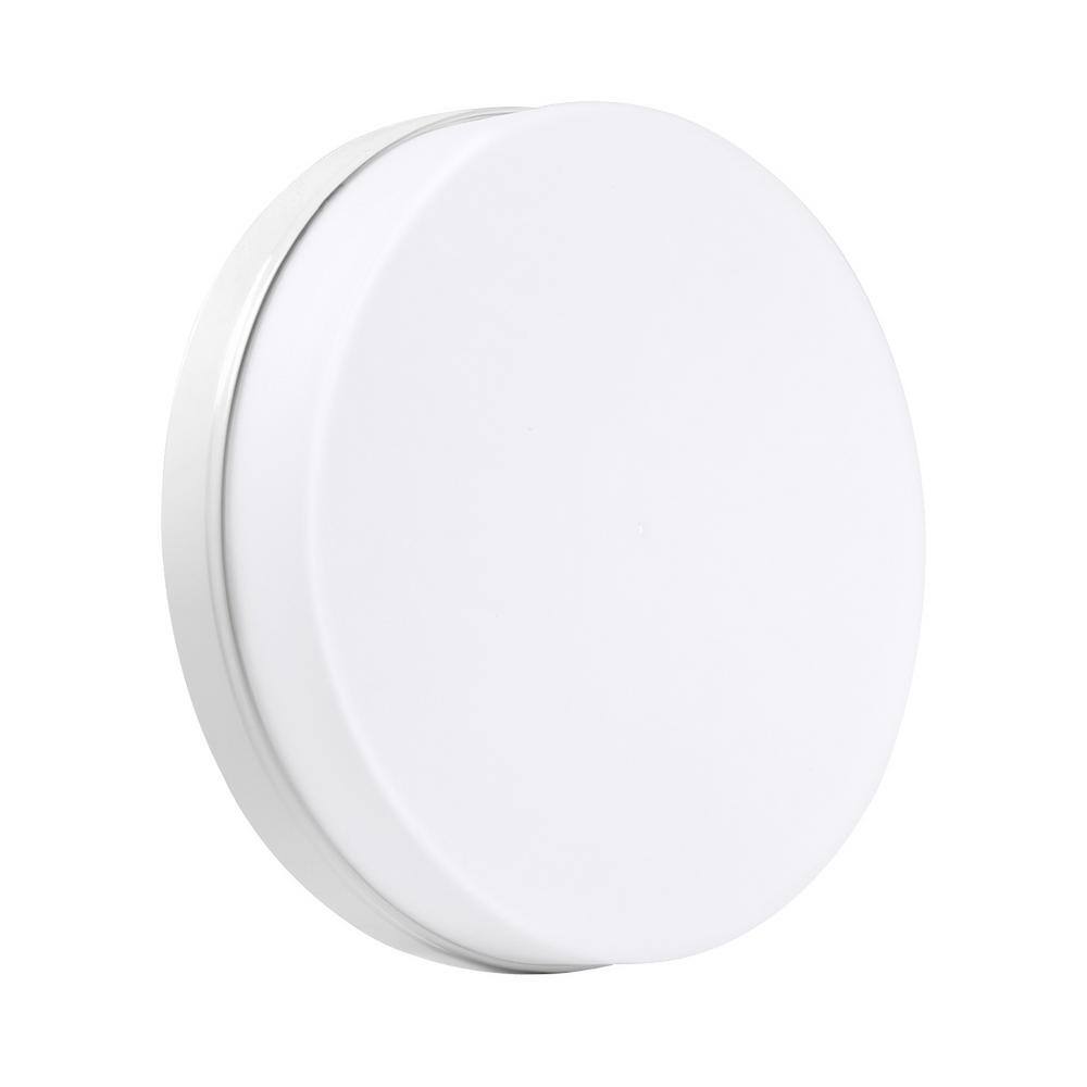 TYCOLIT 12 in. 1-Light Plastic LED Plate Lamp Semi-Flush Mount (1-Pack ...
