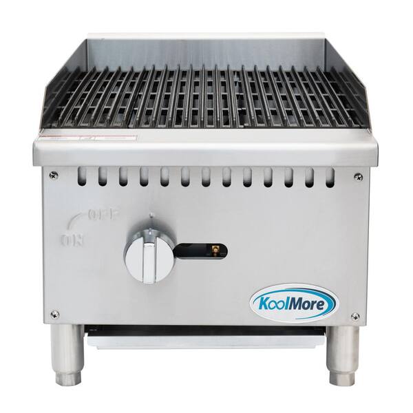 Koolmore Commercial 16 in. Natural Gas 1-Burner Charbroiler with 30,000 ...