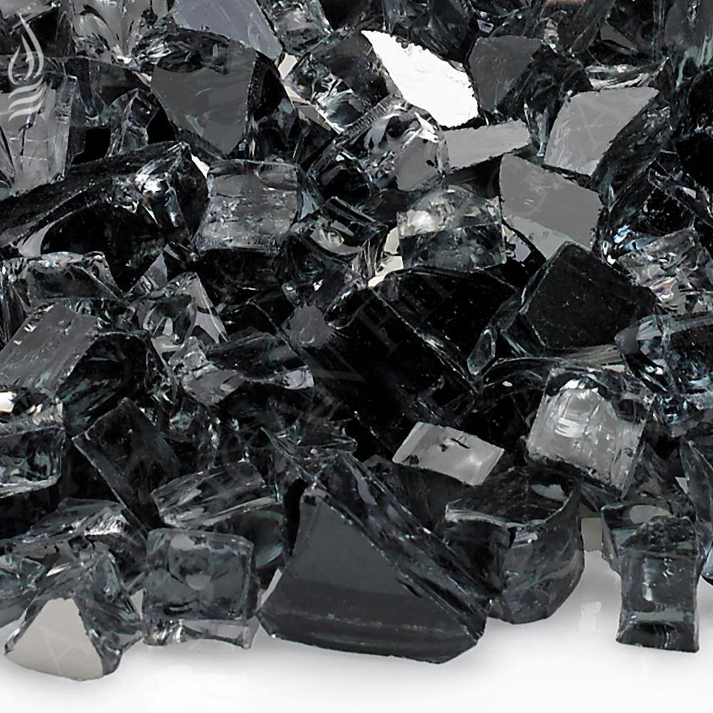 American Fire Glass 1/2 in. Gray Reflective Fire Glass 10 lbs. Bag AFF ...