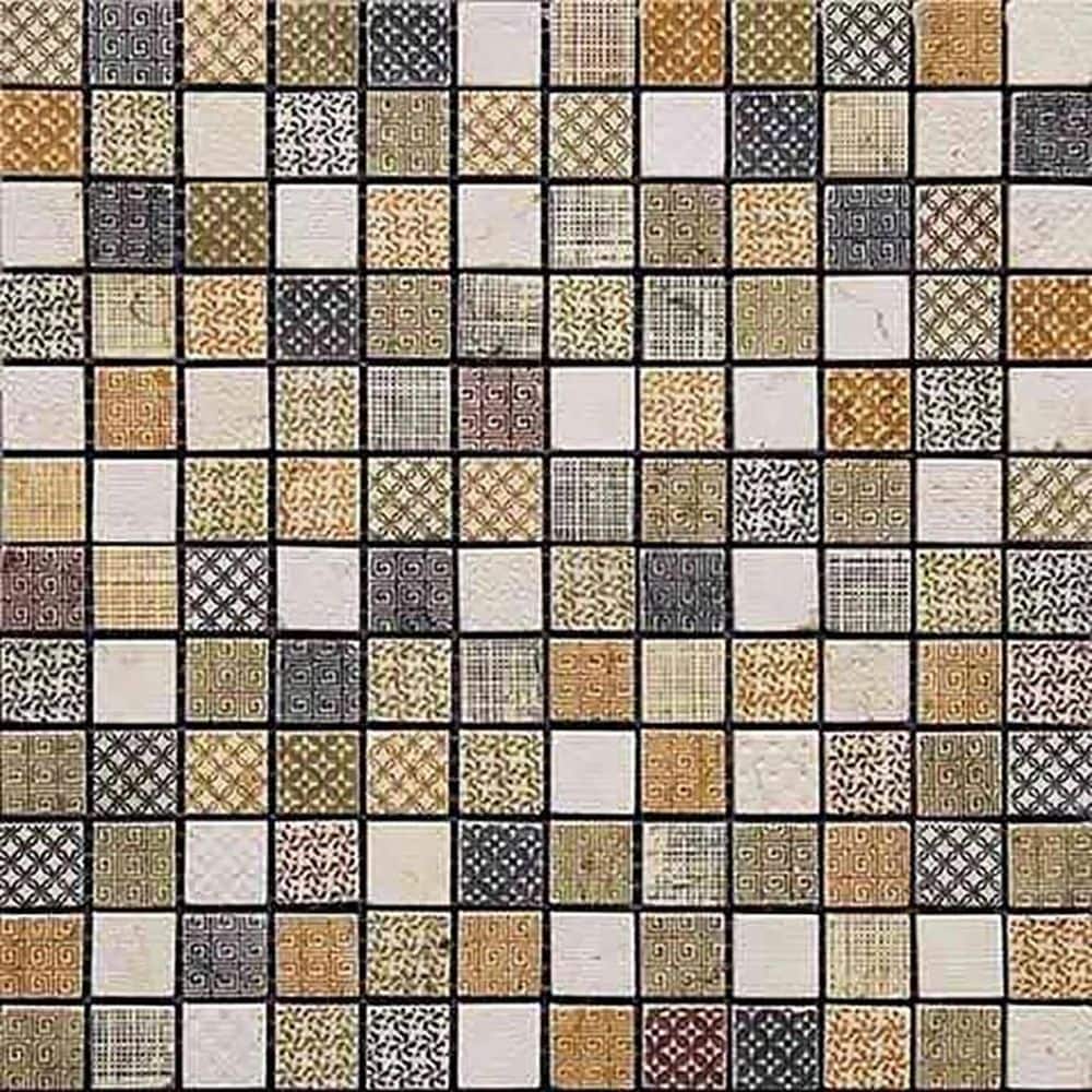 Apollo Tile Artisana 4 x 5 in. Multicolor Textured Stone Printed Square ...