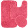 Garland Rug Jazz Pink 21 in. x 34 in. Washable Bathroom 3-Piece Rug Set ...