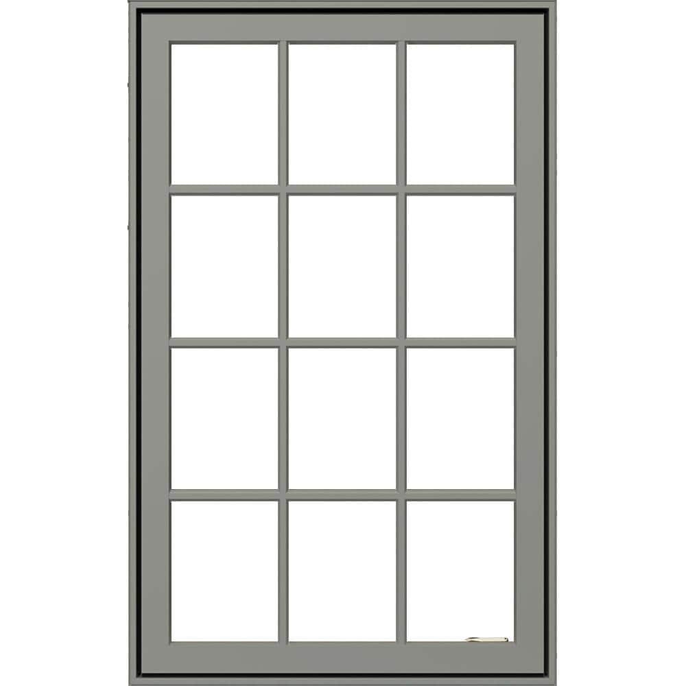 JELD-WEN 28 in. x 54 in. W5500 Left-Hand Casement Wood Clad Window With ...