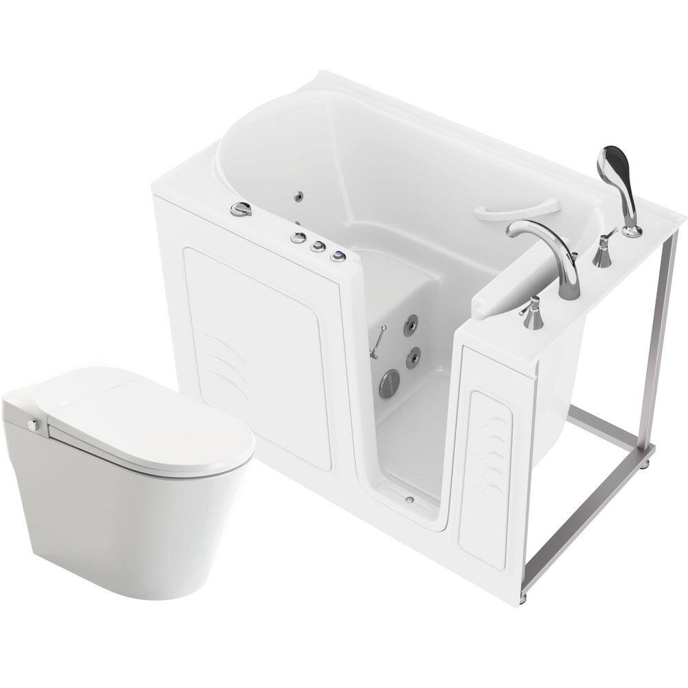 Universal Tubs HD Bathtub and Smart Toilet Combo Series 30 in. x 53 in ...